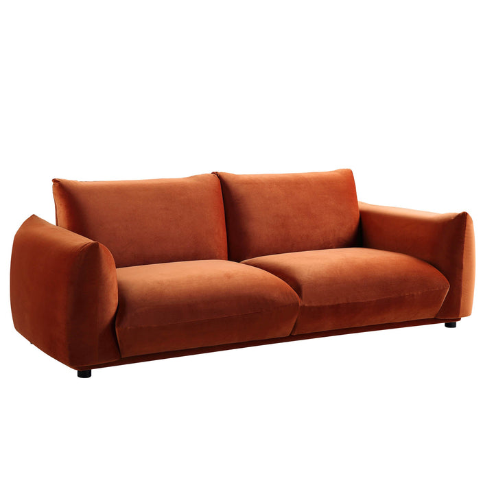 Gianni Three Seater Sofa, Rust Velvet | daals.com