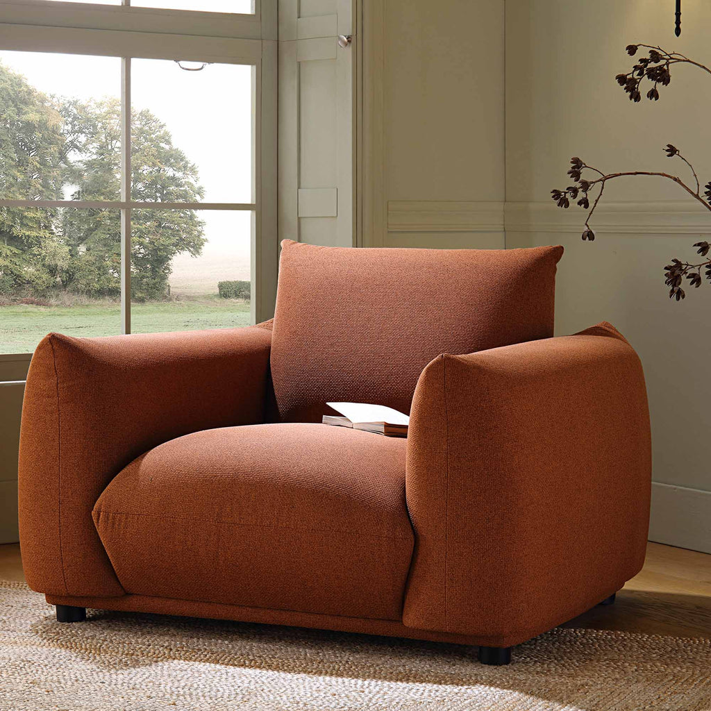 Gianni Armchair, Terracotta Fabric | daals.com