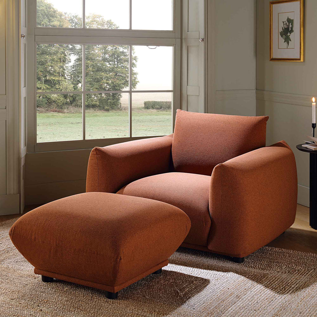 Gianni Armchair, Terracotta Fabric | daals.com