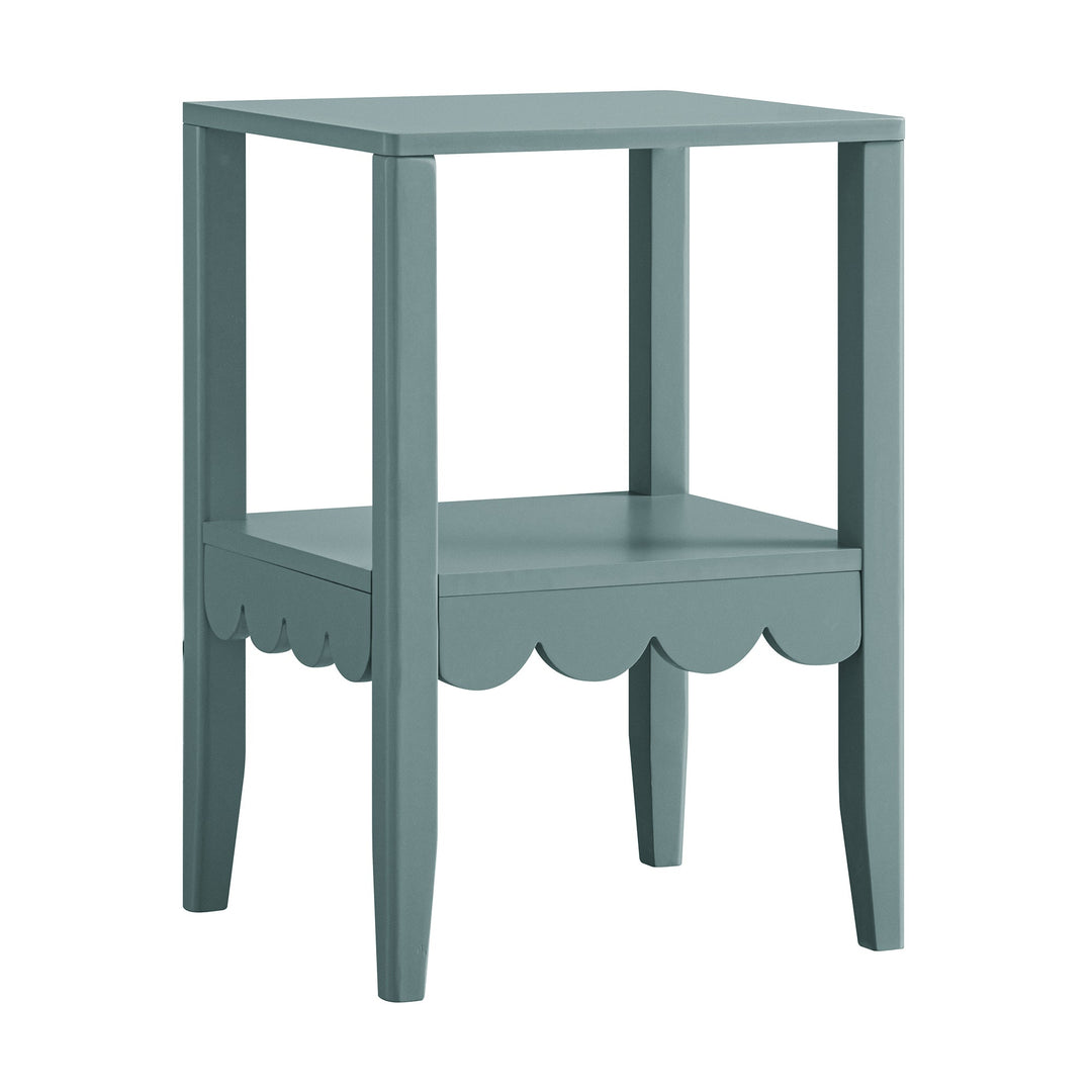 Henley Scalloped Edge Side Table, Blue Spruce | daals.com