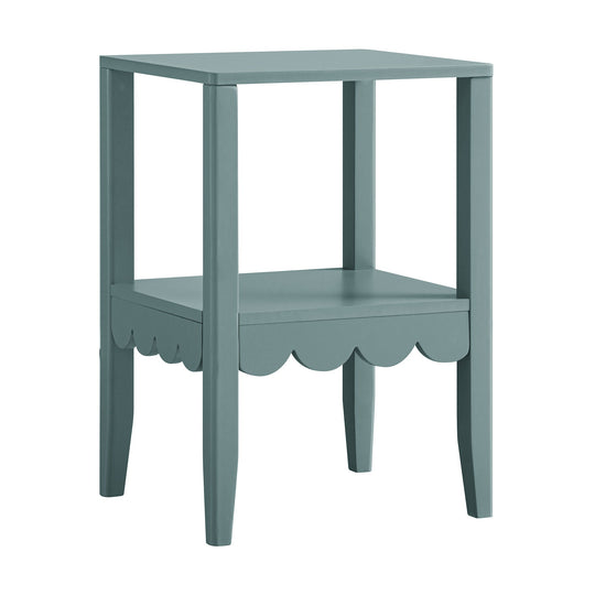 Henley Scalloped Edge Side Table, Blue Spruce | daals.com