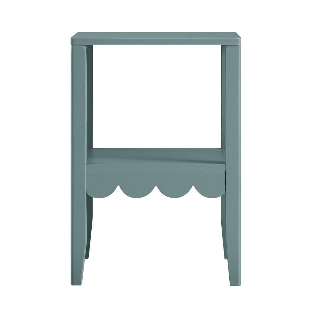 Henley Scalloped Edge Side Table, Blue Spruce | daals.com