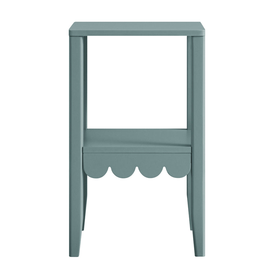 Henley Scalloped Edge Side Table, Blue Spruce | daals.com