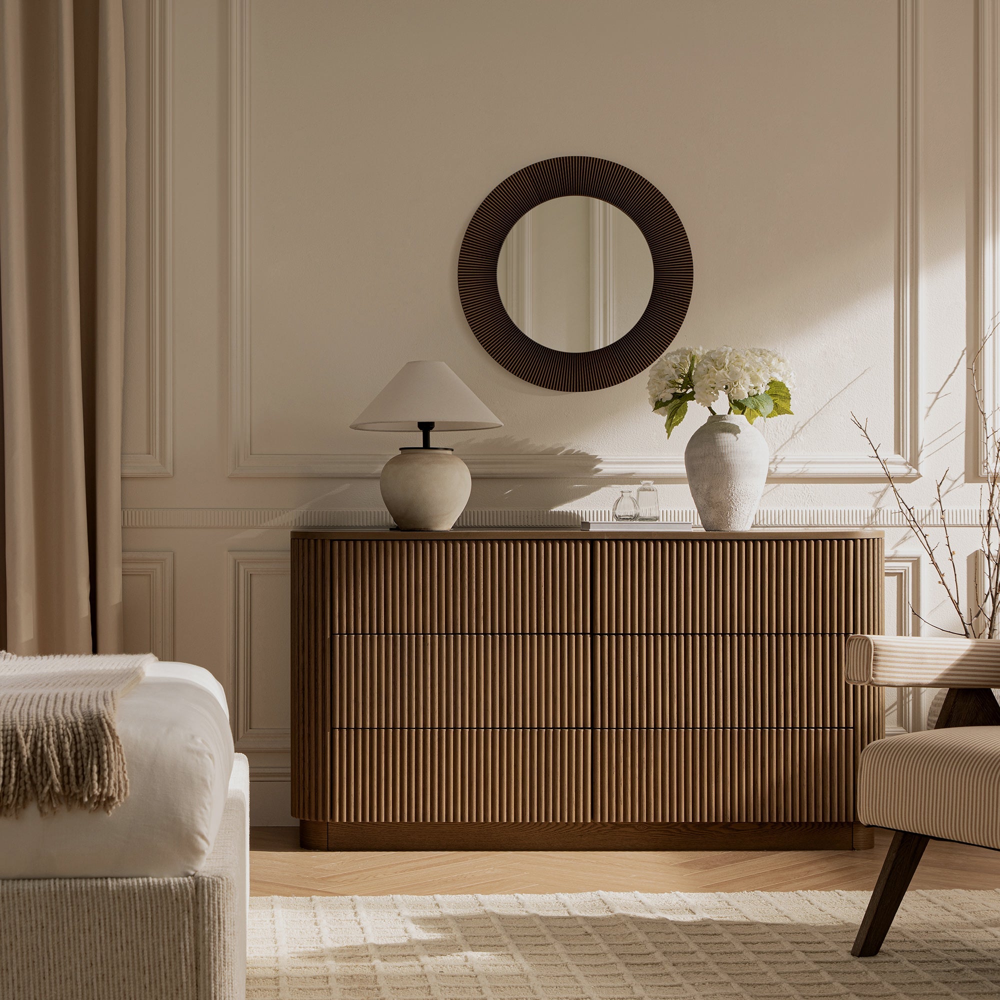 Maru 6 Drawer Dresser, Silver Oak | daals.com