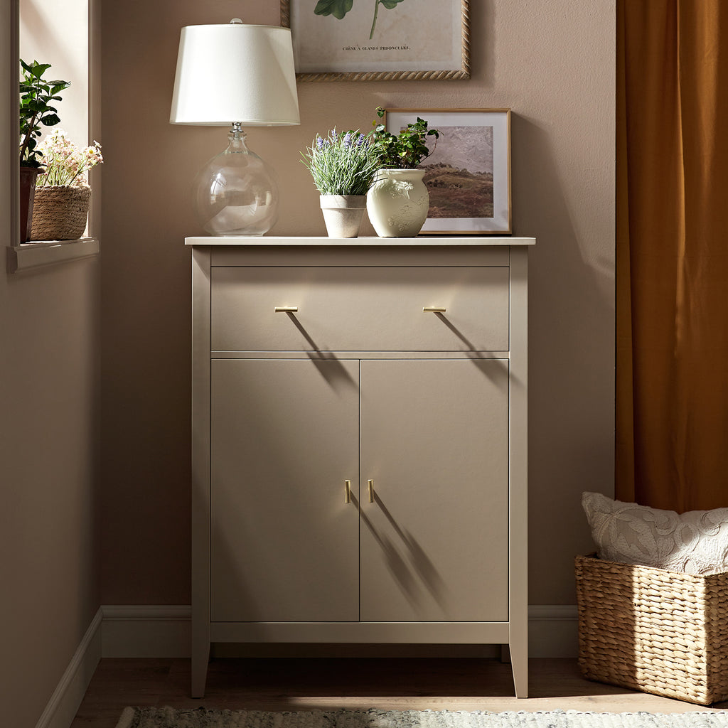 Oakham Small Sideboard with Drawer, Deep Greige | daals.com