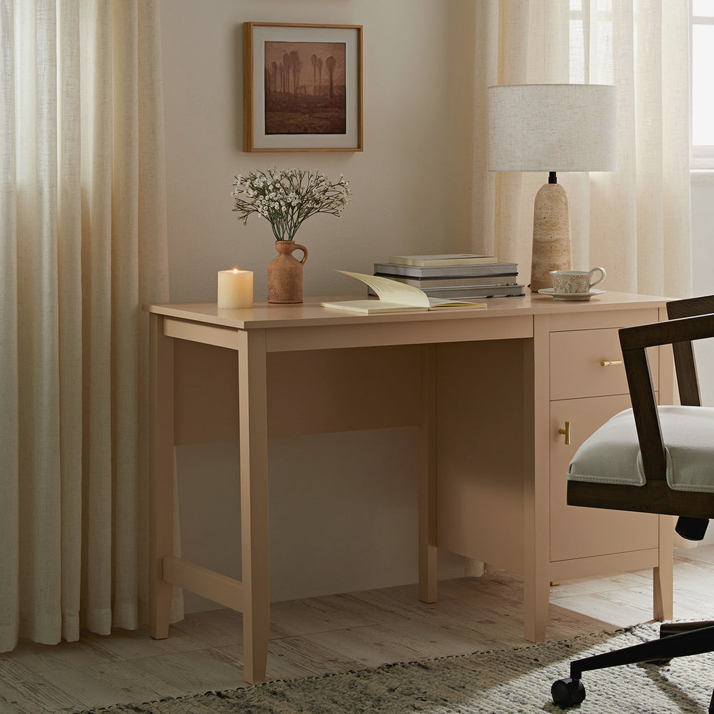 Oakham Writing Desk, Nude Pink | daals.com