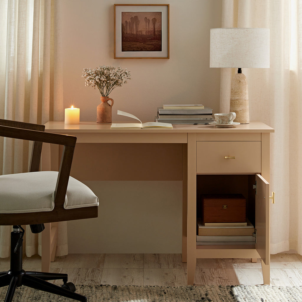 Oakham Writing Desk, Nude Pink | daals.com