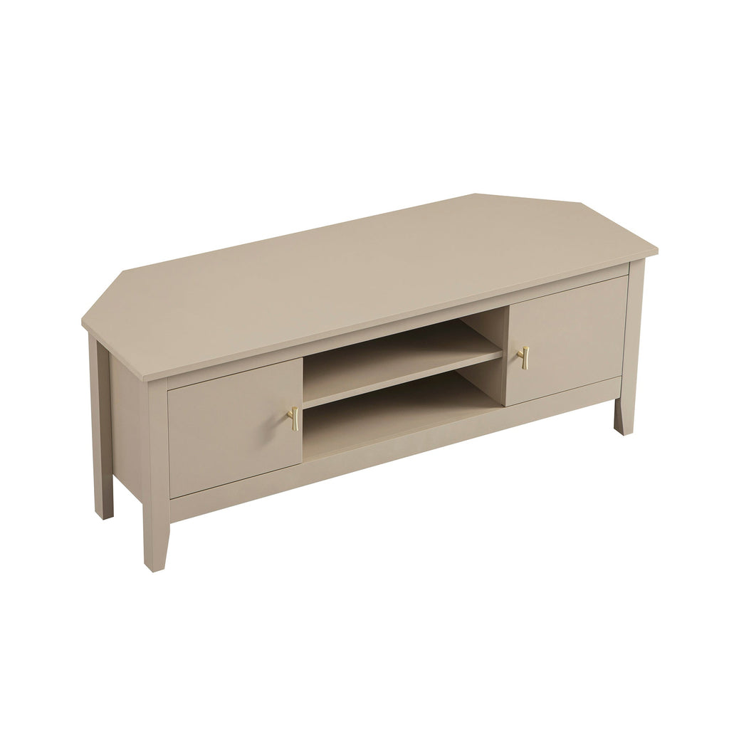 Oakham 47" Wide Corner Media Unit, Deep Greige | daals.com