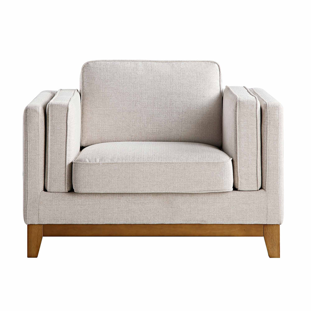 Dipley Oatmeal Fabric Sofa, 1-Seater | daals.com