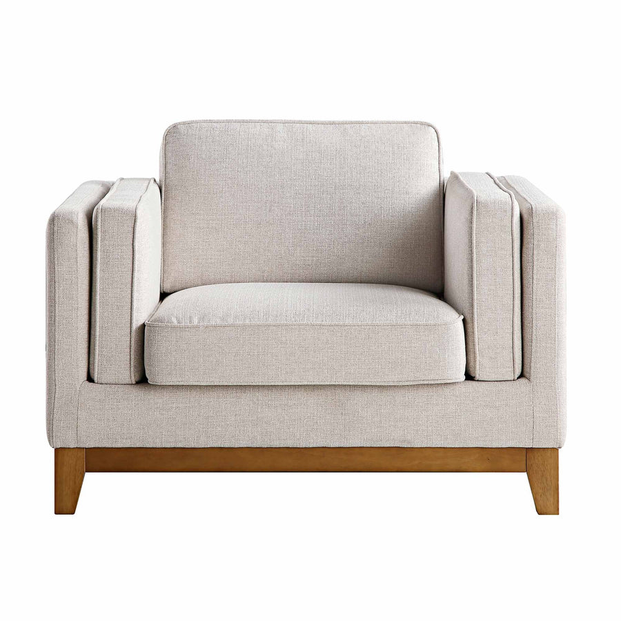 Dipley Oatmeal Fabric Sofa, 1-Seater | daals.com