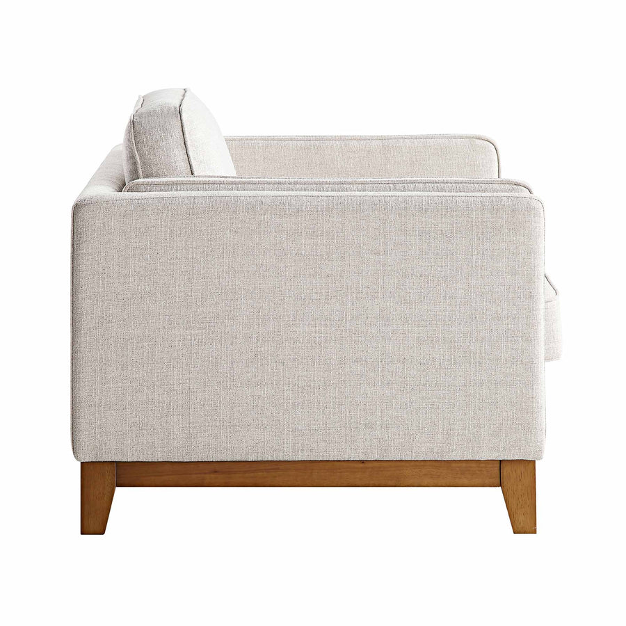 Dipley Oatmeal Fabric Sofa, 1-Seater | daals.com
