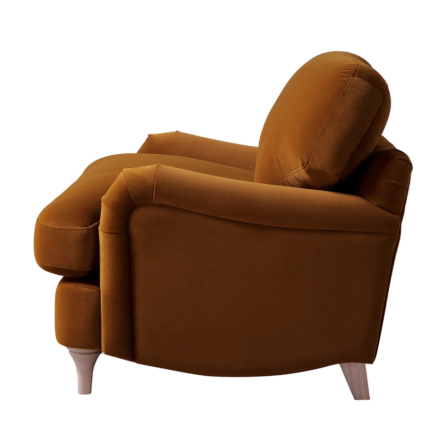 Daphnis Cinnamon Velvet Sofa, Loveseat | daals.com