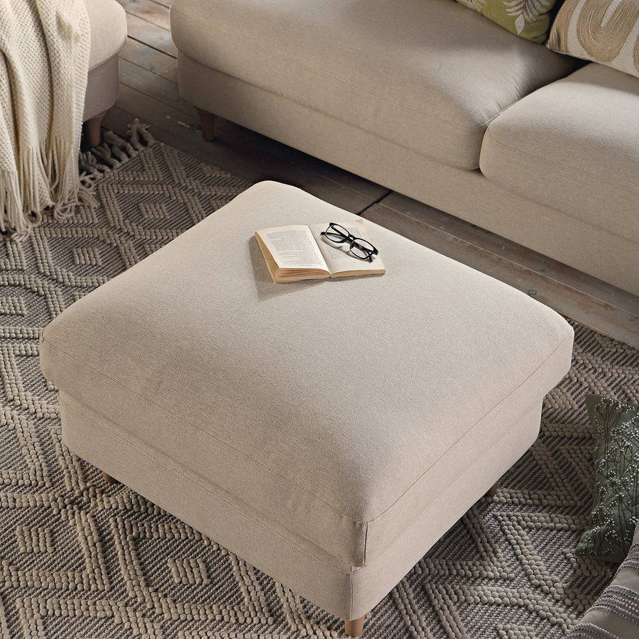 Daphnis Oatmeal Fabric Sofa, Footstool | daals.com