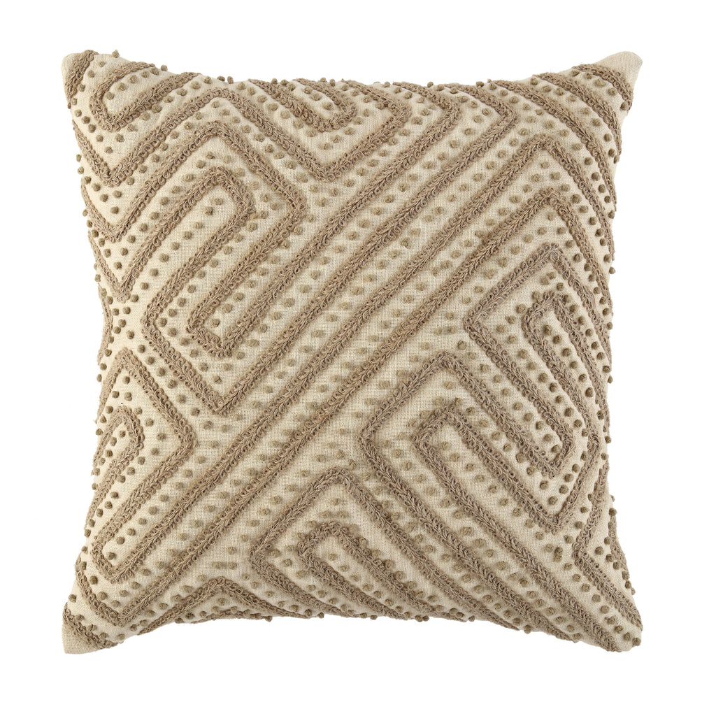 Boho Collection Inca Jute Cord Pillow | daals.com