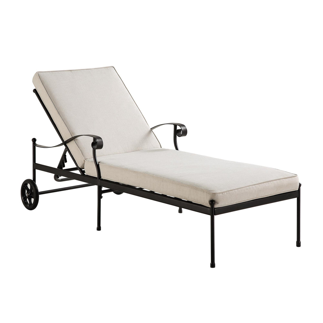 Haymes Metal Sun Lounger with Wheels | daals.com