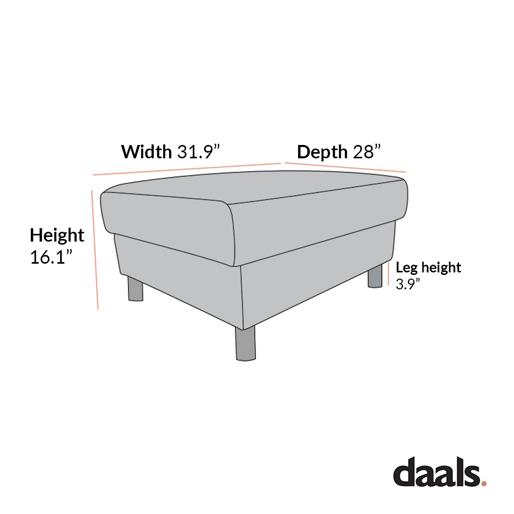 Timber Oatmeal Fabric Storage Ottoman | daals.com