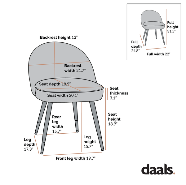 Miyae Set of 2 Pleated Teal Velvet Upholstered Dining Chairs | daals.com