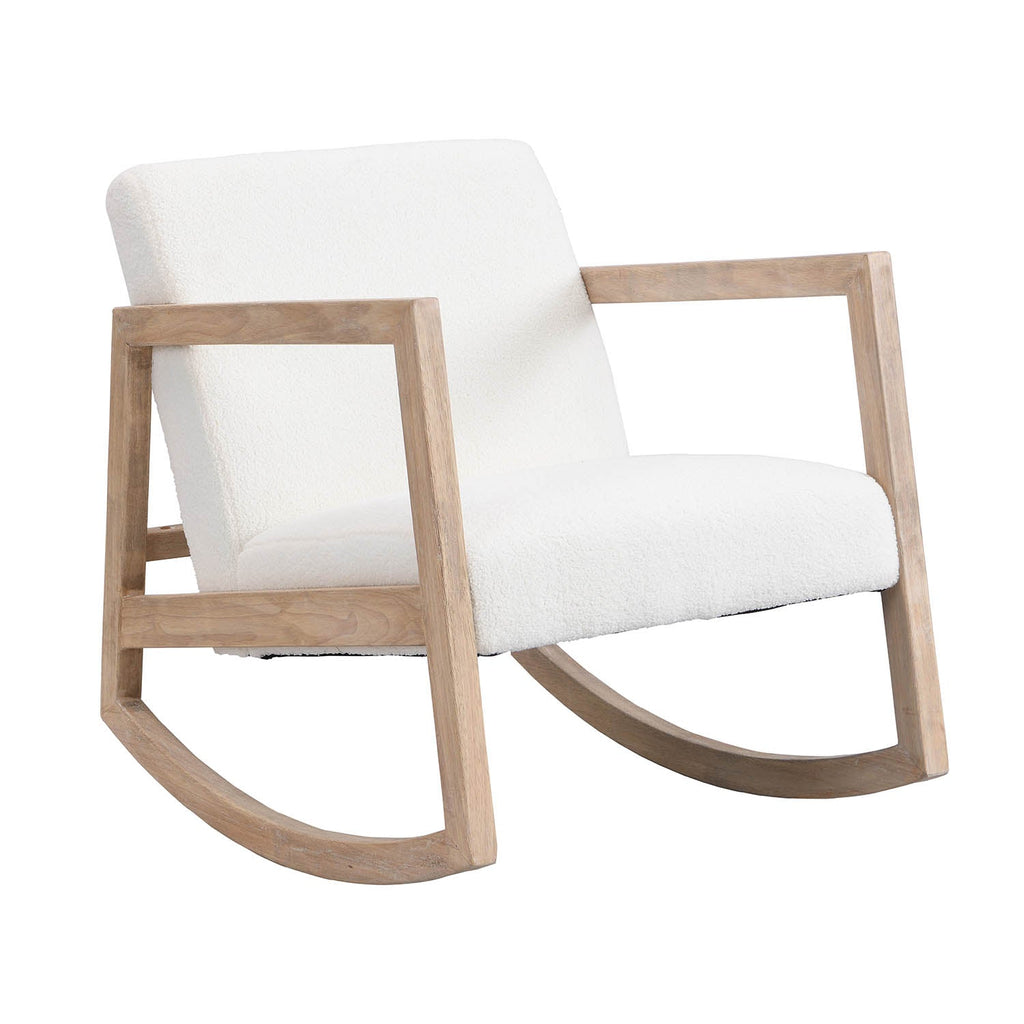 Fyne Ecru Boucle Rocker Armchair | daals.com