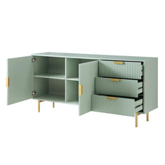Richmond Ridged Large Sideboard, Matte Sage Green | daals.com