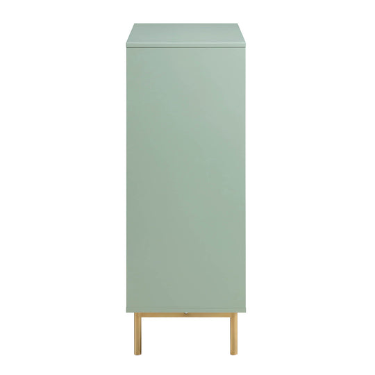 Richmond Ridged Highboard Storage Cabinet, Matte Sage Green | daals.com