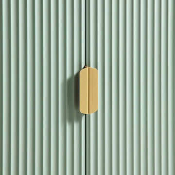 Richmond Ridged Highboard Storage Cabinet, Matte Sage Green | daals.com