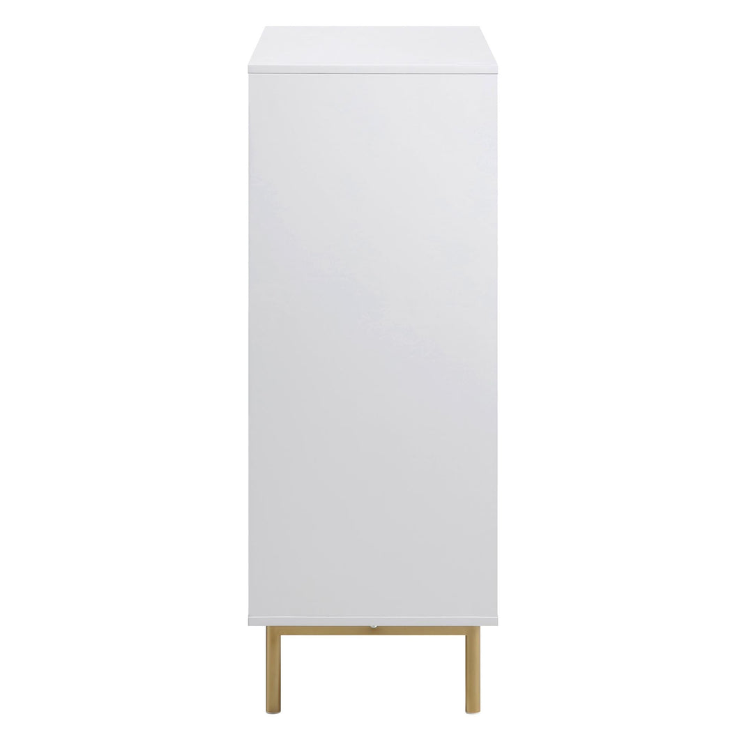Richmond Ridged Highboard Storage Cabinet, Matte White | daals.com