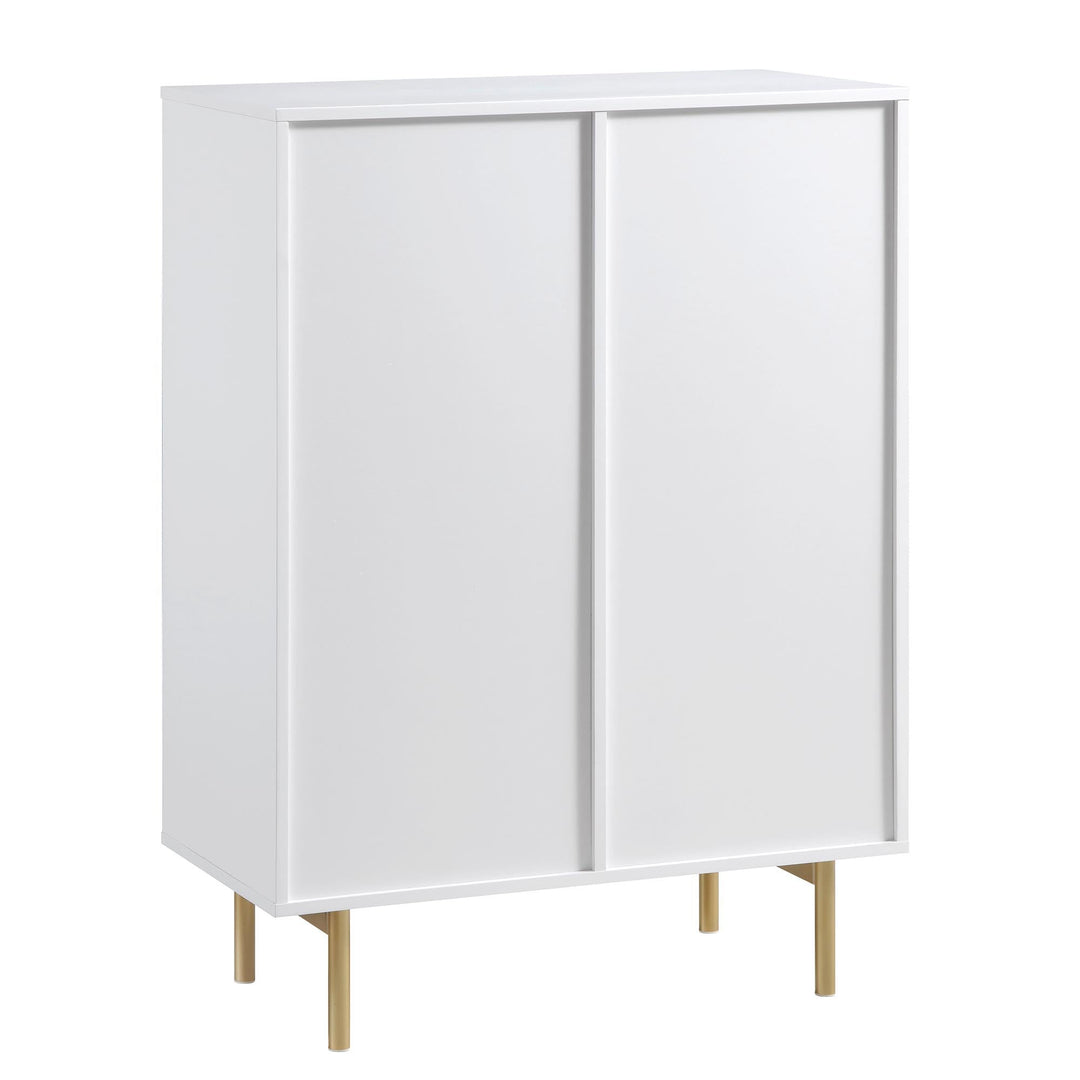 Richmond Ridged Highboard Storage Cabinet, Matte White | daals.com