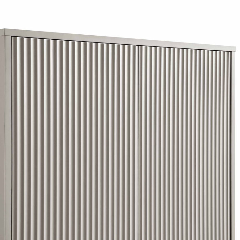 Richmond Ridged Double Closet with Drawer, Matte Taupe | daals.com