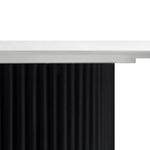 Maru Ceramic Top Black Pedestal Round Dining Table | daals.com