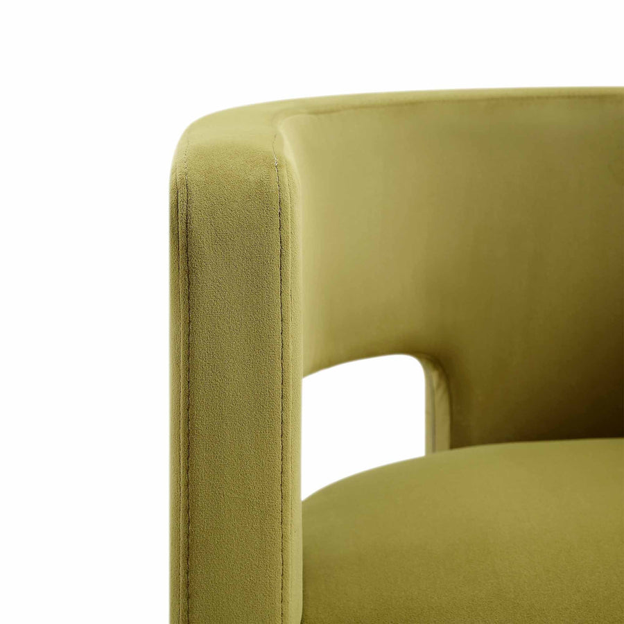 Greenwich Olive Green Velvet Dining Chair | daals.com