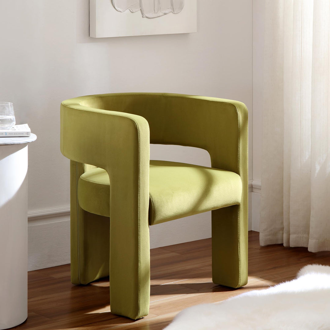 Greenwich Olive Green Velvet Dining Chair | daals.com
