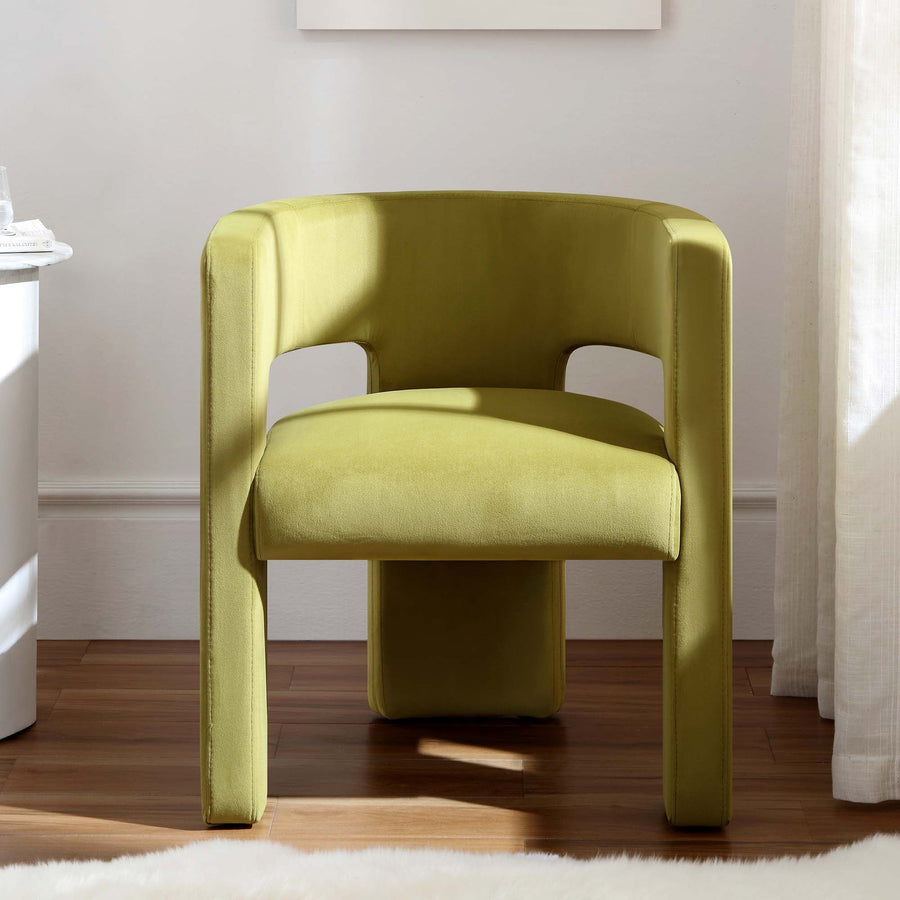 Greenwich Olive Green Velvet Dining Chair | daals.com