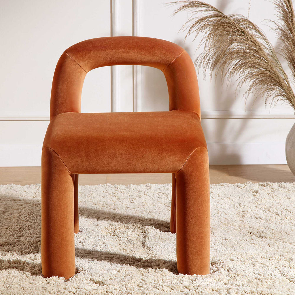 Libby Rust Velvet Dining Chair | daals.com