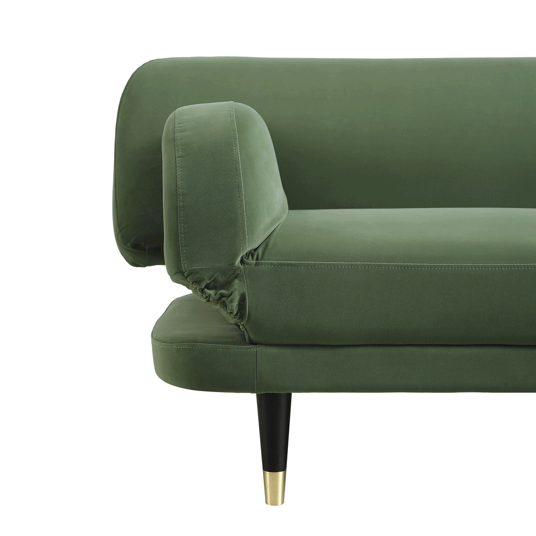 Solna 2-Seater Sofa Bed, Moss Green Velvet | daals.com