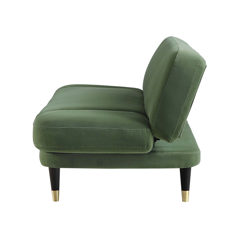Solna 2-Seater Sofa Bed, Moss Green Velvet | daals.com