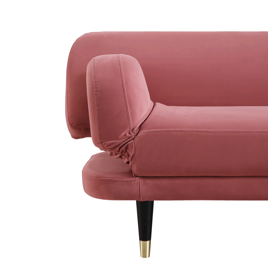 Solna 2-Seater Sofa Bed, Dusty Rose Velvet | daals.com
