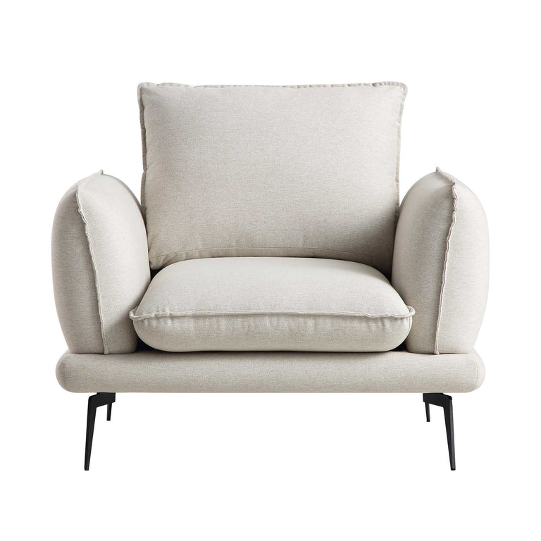 Obriel Oatmeal Fabric Armchair | daals.com