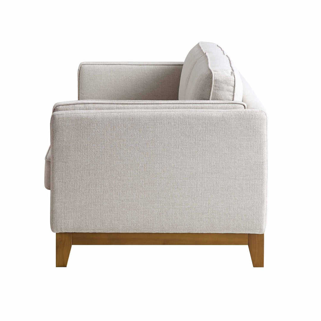 Dipley Oatmeal Fabric Sofa, 3-Seater | daals.com