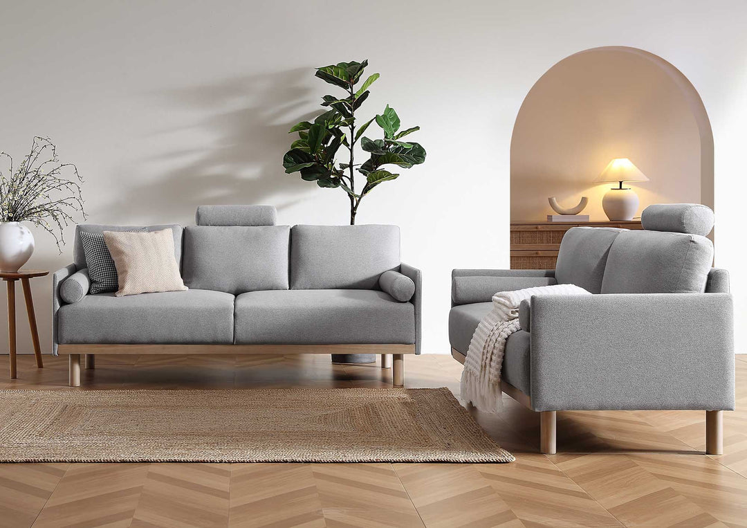 Timber Gray Marl Fabric Sofa, 3-Seater | daals.com