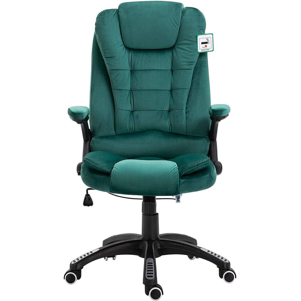 Executive Recline Extra Padded Office Chair Standard, Green Velvet ...